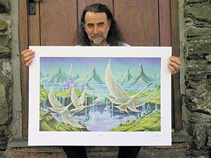 Album art illustrator Rodney Matthews limited prints on sale,August 2006